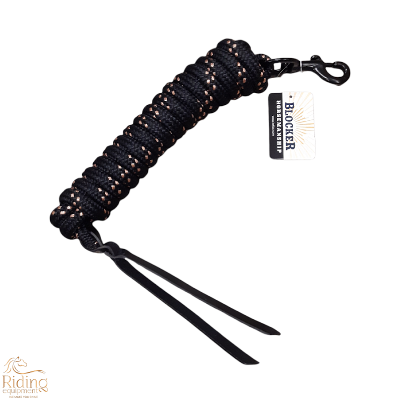 Western Outfitter – Blocker Groundwork Lead Rope | 3,6m | Black/Rose Gold